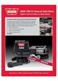 Warn 2000DC 12V DC Electric Utility Winch 2000lb